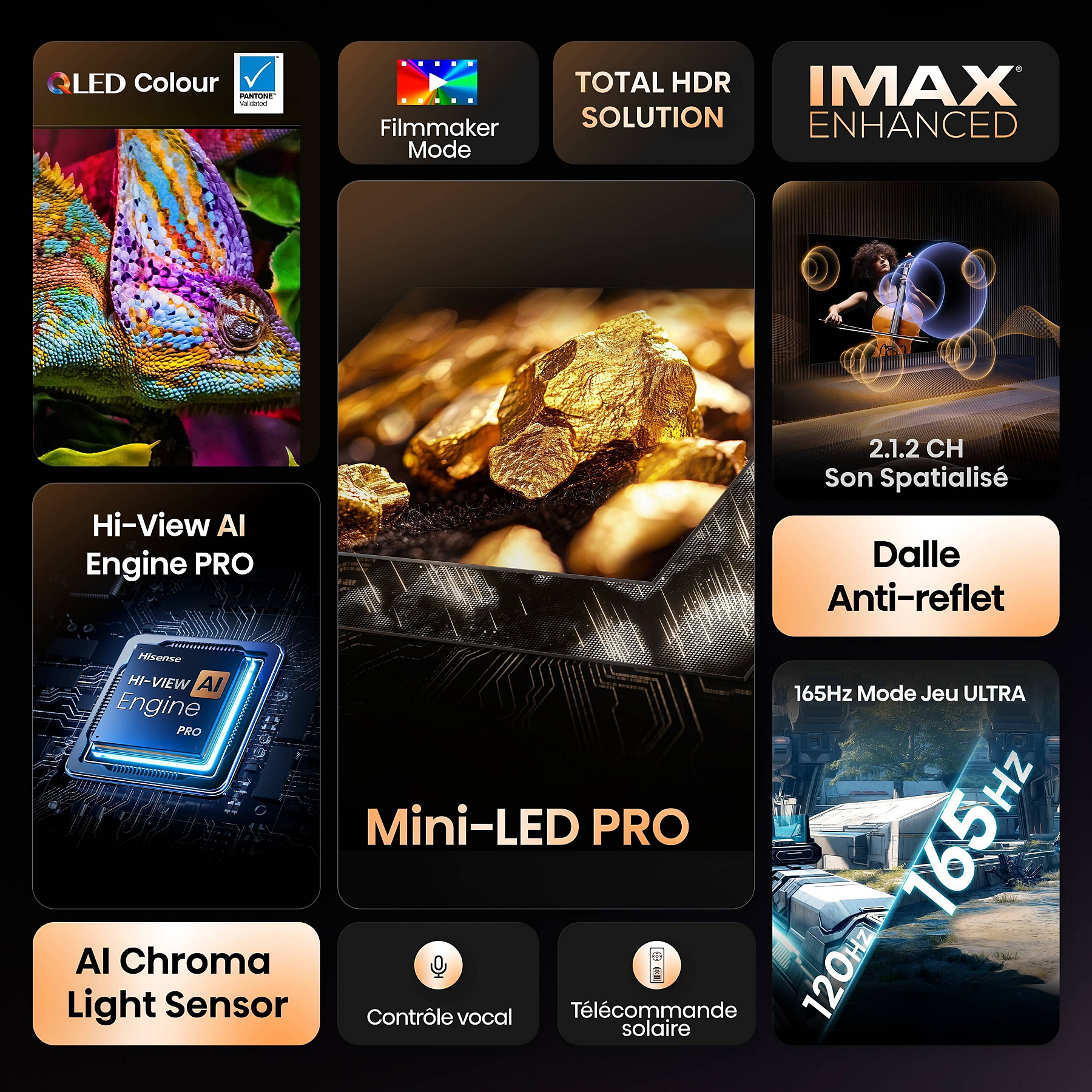 HISENSE 100U7Q PRO 2025 100' TV Mini Led | Soldes 2026 et promos
