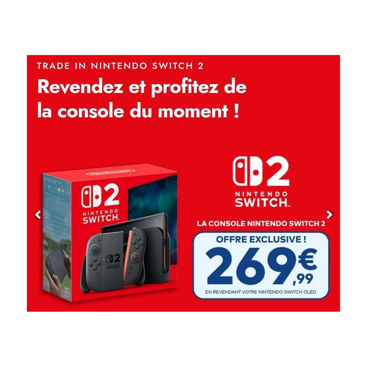 Offre Nintendo Switch 2 pas chère chez Micromania : échangez votre console